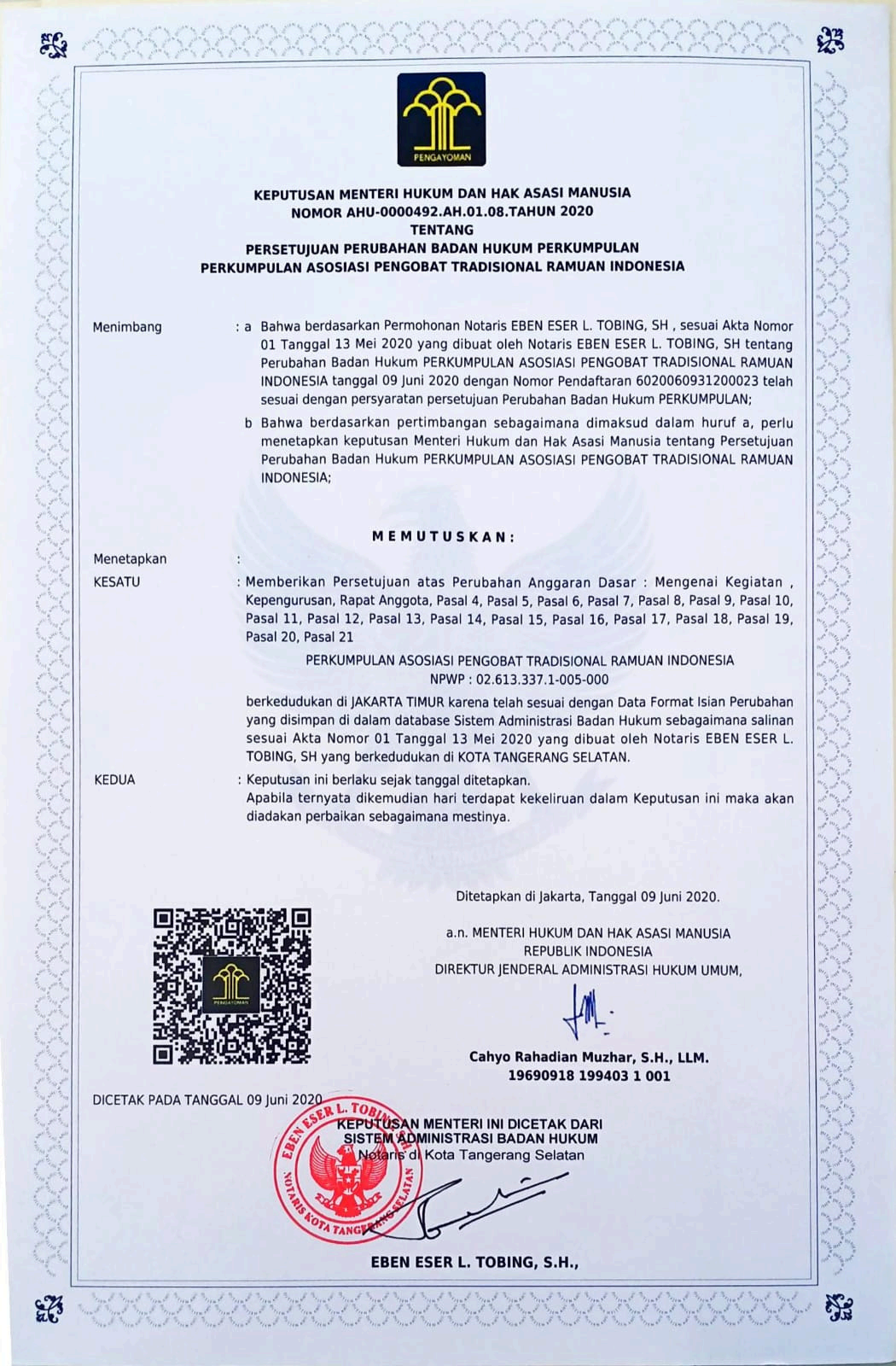 ASPETRI - Asosiasi Pengobat Tradisional Ramuan Indonesia